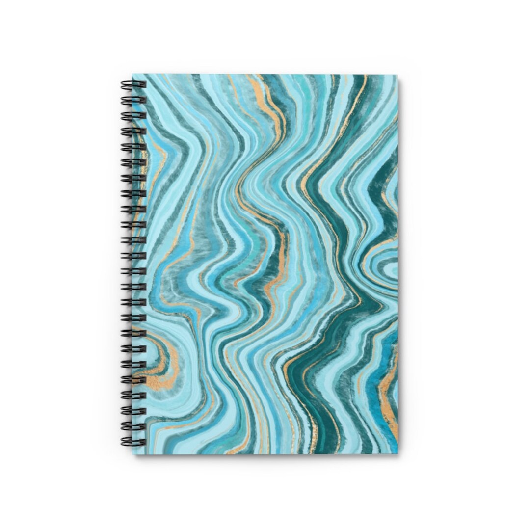 Marble Spiral Notebook - Ruled Line - Etsy
