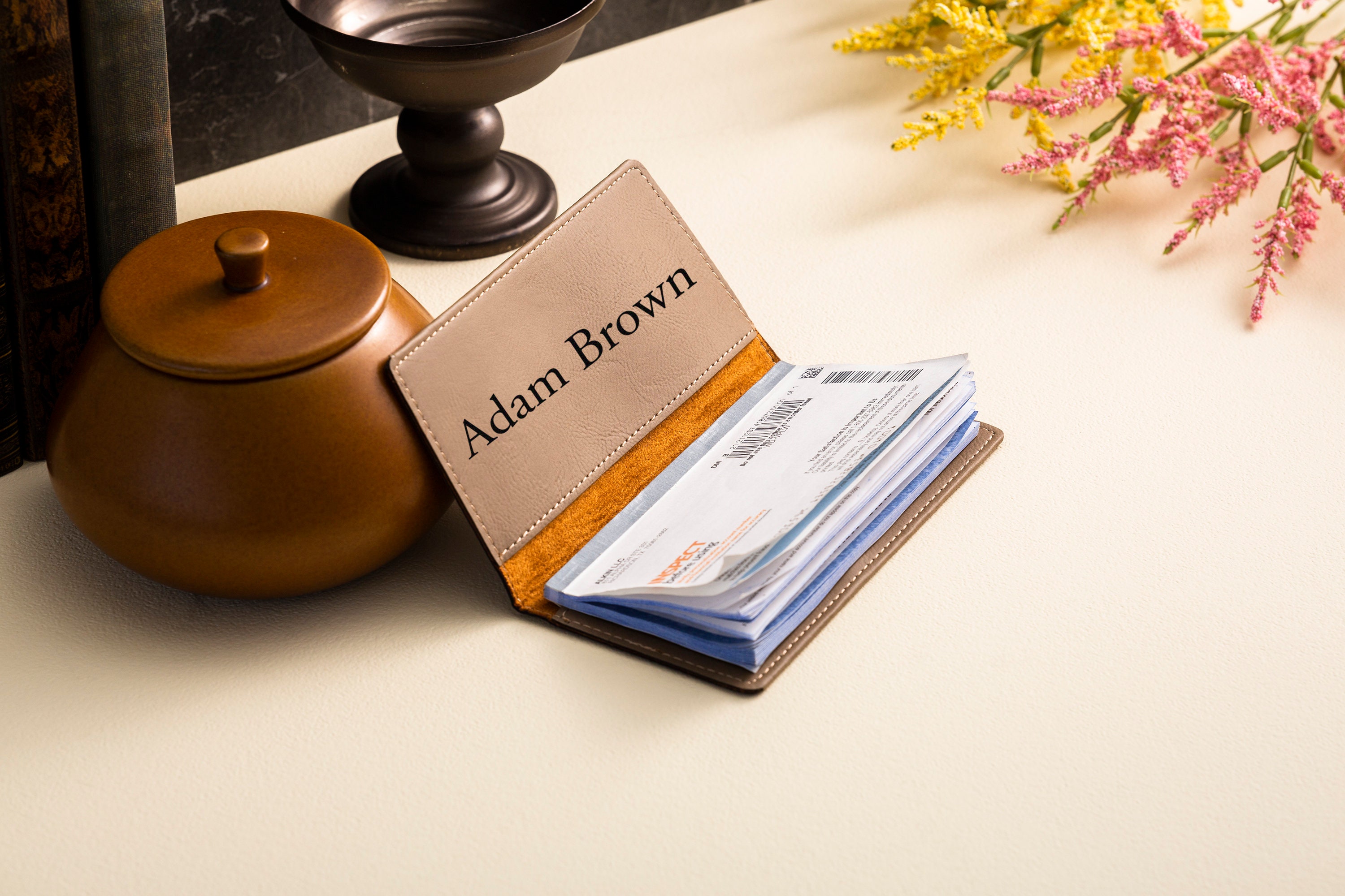 Business Logo Checkbook Cover Personalized Checkbook Cover - Etsy