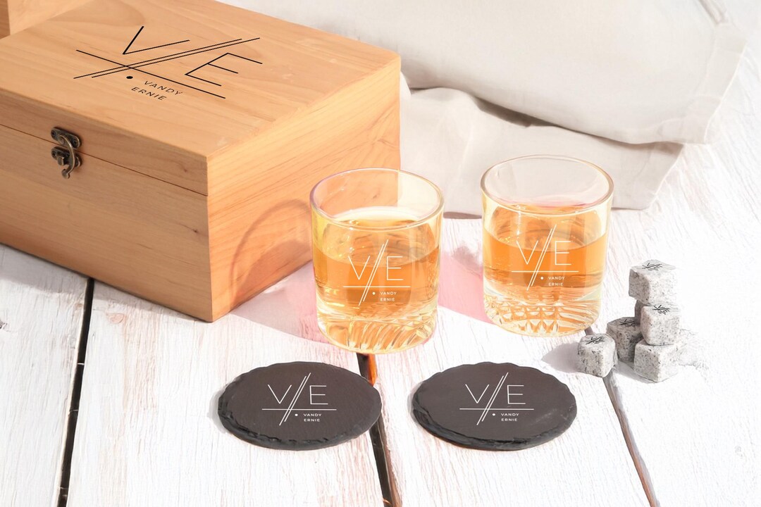 Personalized Whiskey Set, Custom Whiskey Set, Engraved Whiskey Stone ...