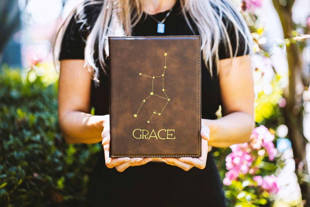 Custom Astrology Diary, Zodiac Sign Gifts, Zodiac Sign Print, Leather ...