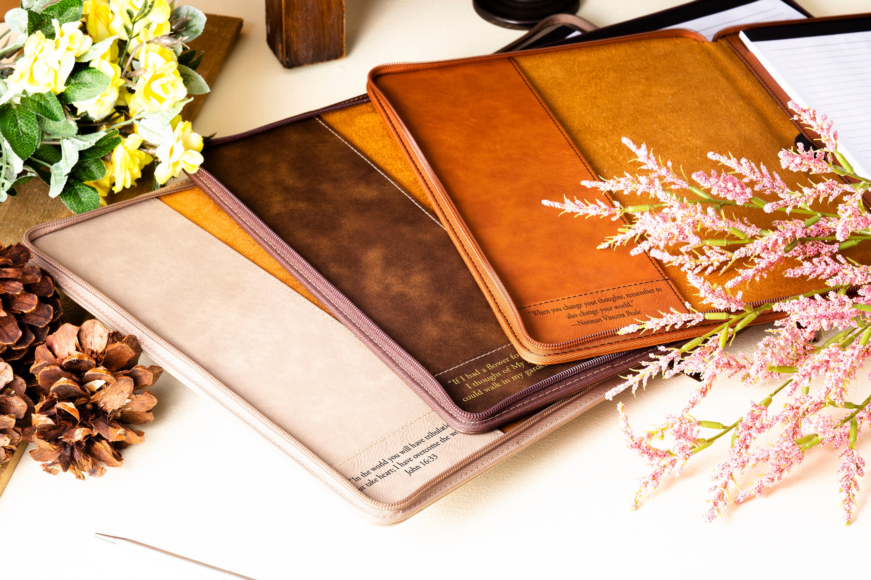 Personalized Leather Portfolio Custom Quote Journal Custom - Etsy