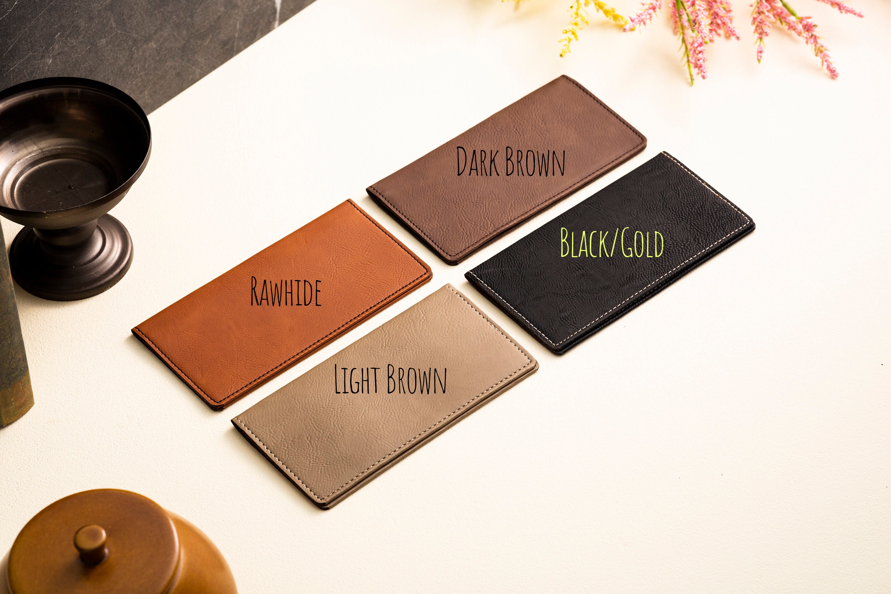 Personalized Checkbook Cover Leather Checkbook Cover - Etsy