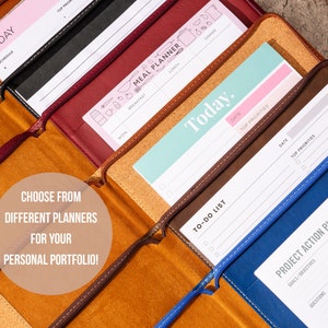 Personalized Planner, Refillable Leather Planner, Personalized Padfolio ...