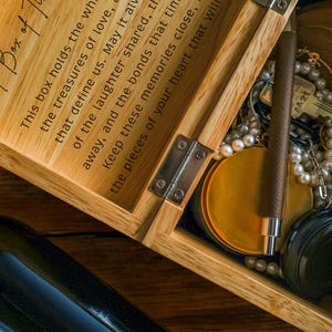Personalized Wooden Keepsake Box, Custom Picture Frame Gift, Engraved ...