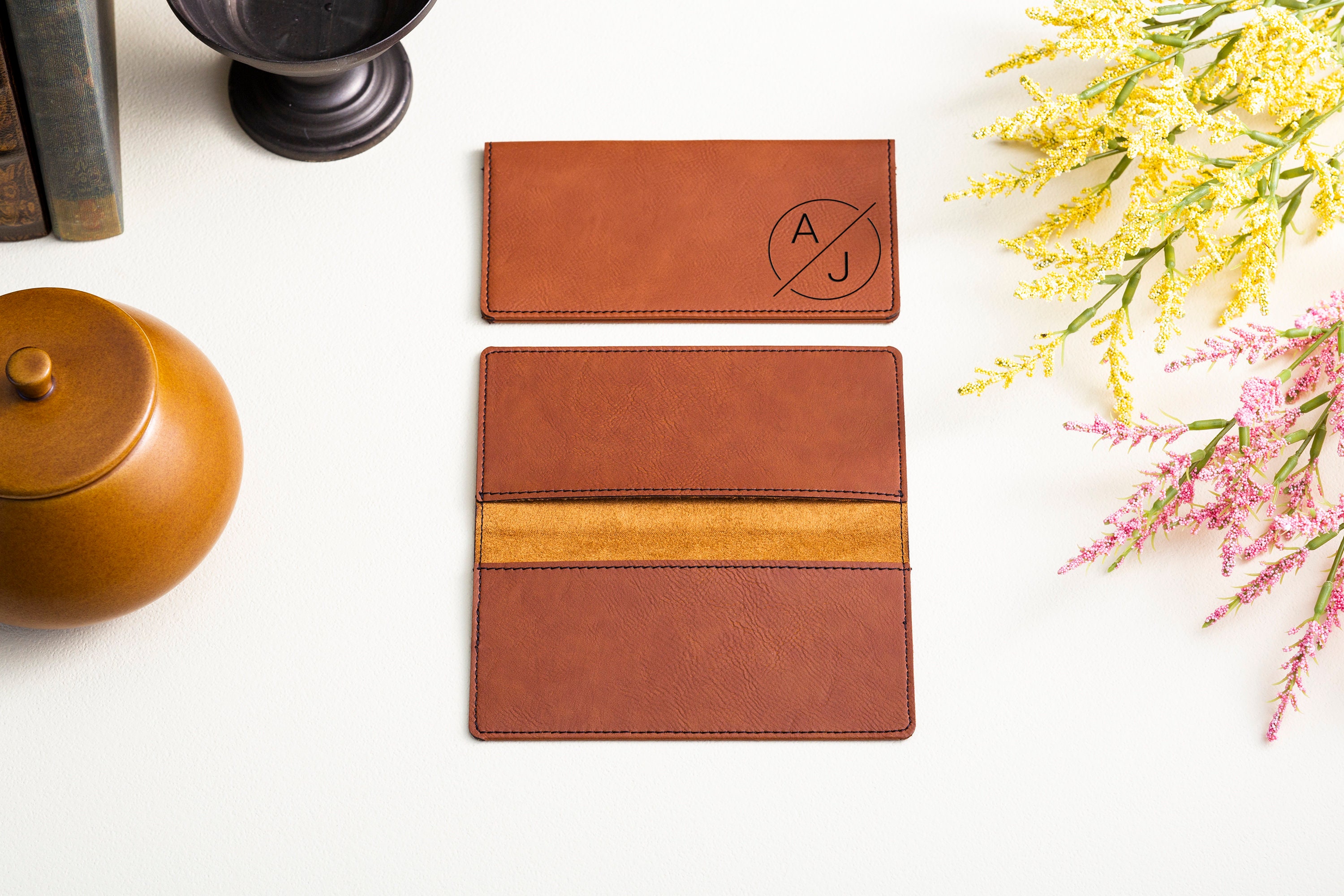 Personalized Checkbook Cover Leather Checkbook Cover - Etsy