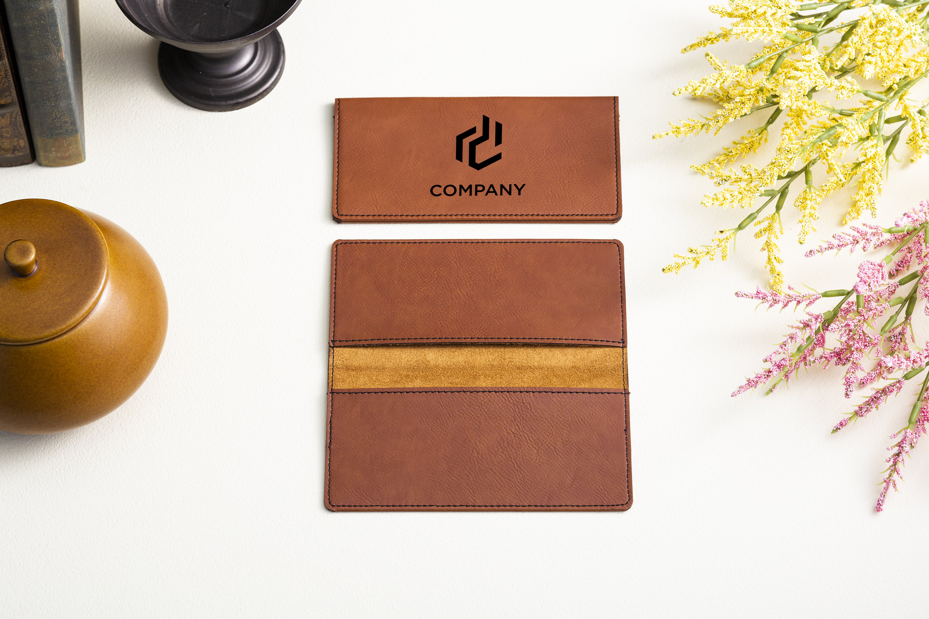 Business Logo Checkbook Cover Personalized Checkbook Cover - Etsy