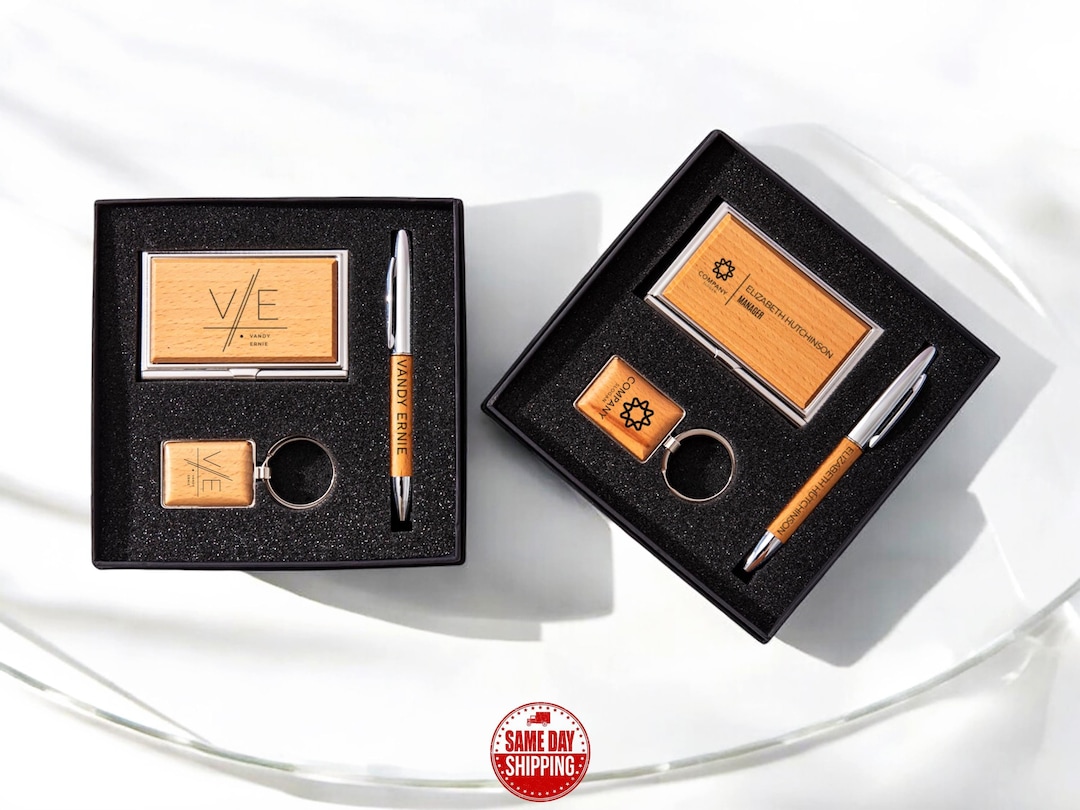 Personalized Business Gift Set, Gift for Boss, Engraved Company Gift ...