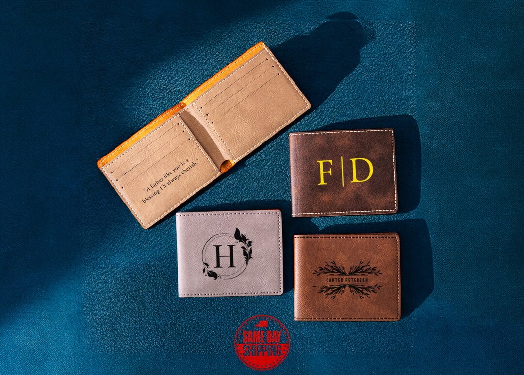 Customized Leather Wallet, Leather Men's Wallet, Gift for Husband ...