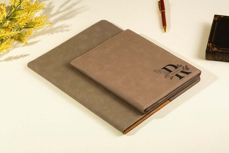Leather Portfolio Monogrammed Leather Portfolio Personalized - Etsy