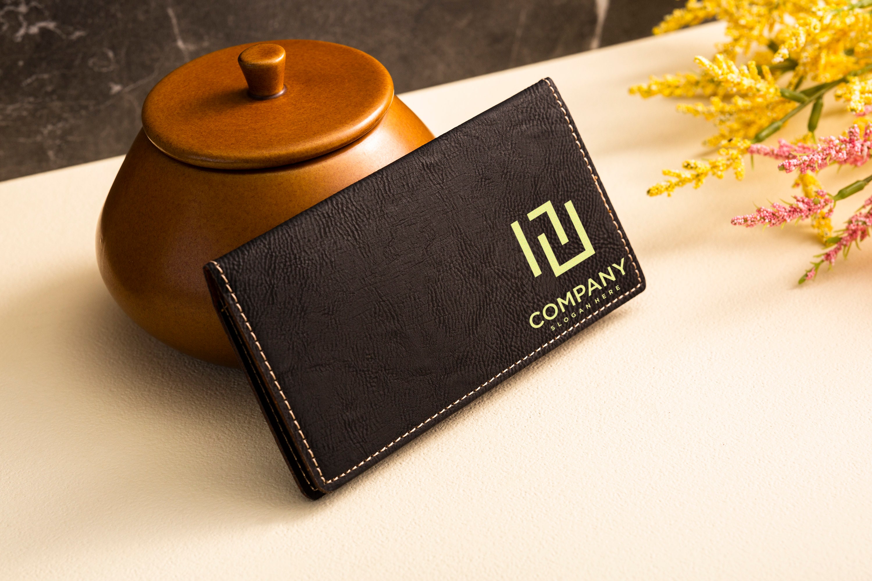 Business Logo Checkbook Cover Personalized Checkbook Cover - Etsy