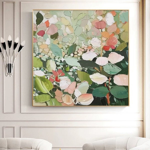 Abstract Floral Canvas Wall Art - Etsy