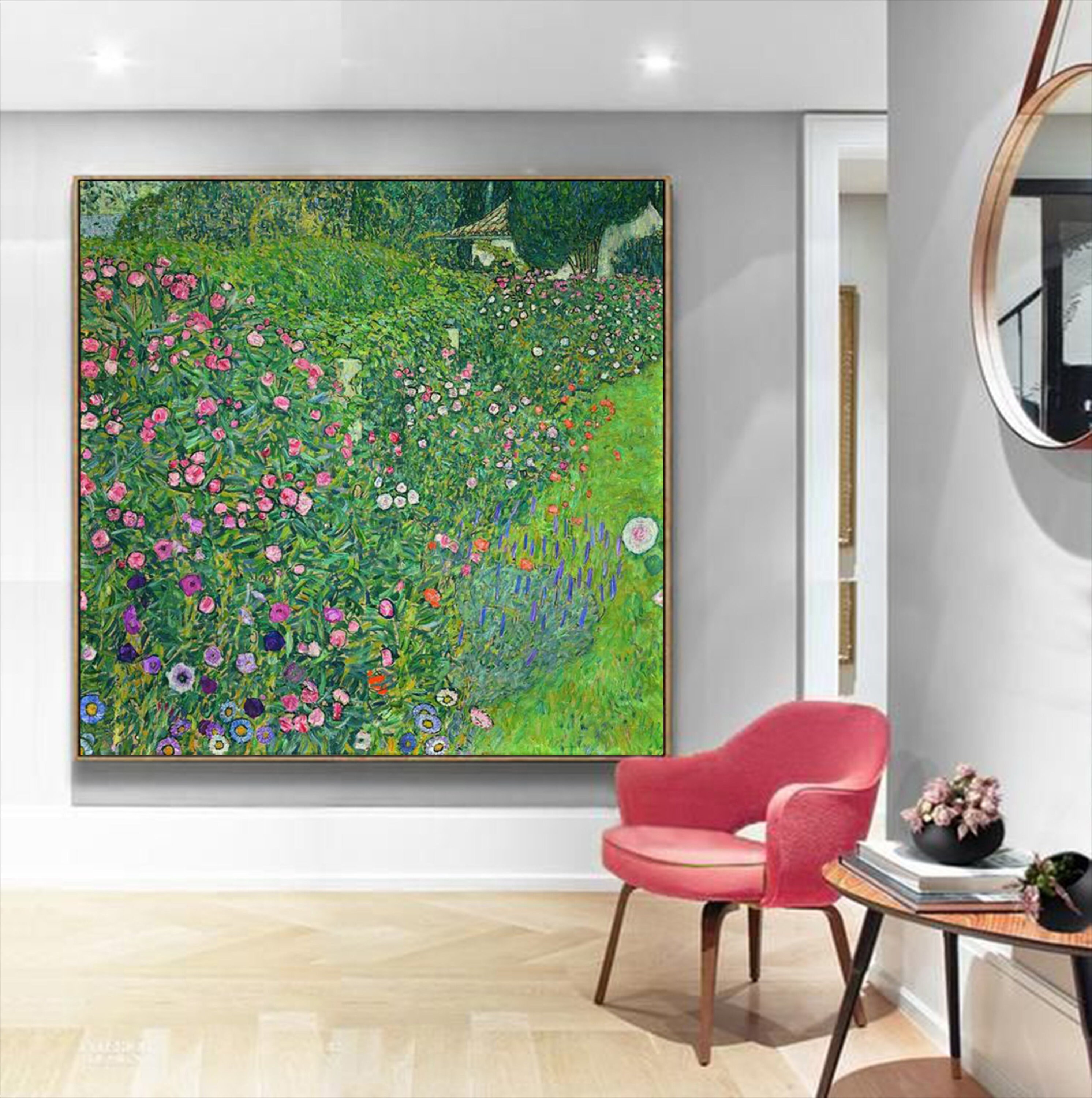 Großer grüner Garten Ölgemälde Original Blumen Abstrakte Malerei Auf Leinwand Handgemalte ...