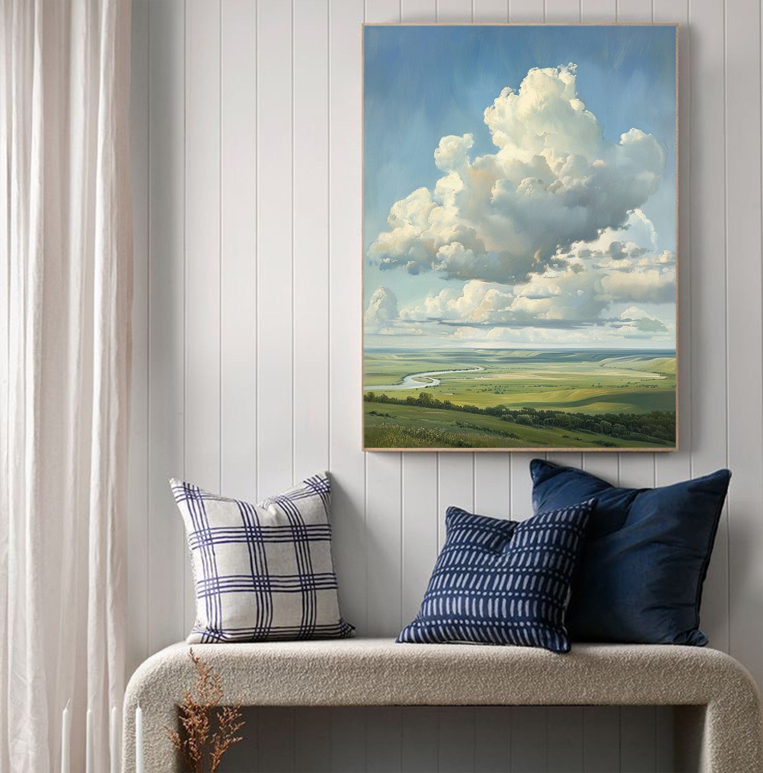 Sky and Cloud Oil Painting,painting on Canvas,realistic Sightseeing Oil ...