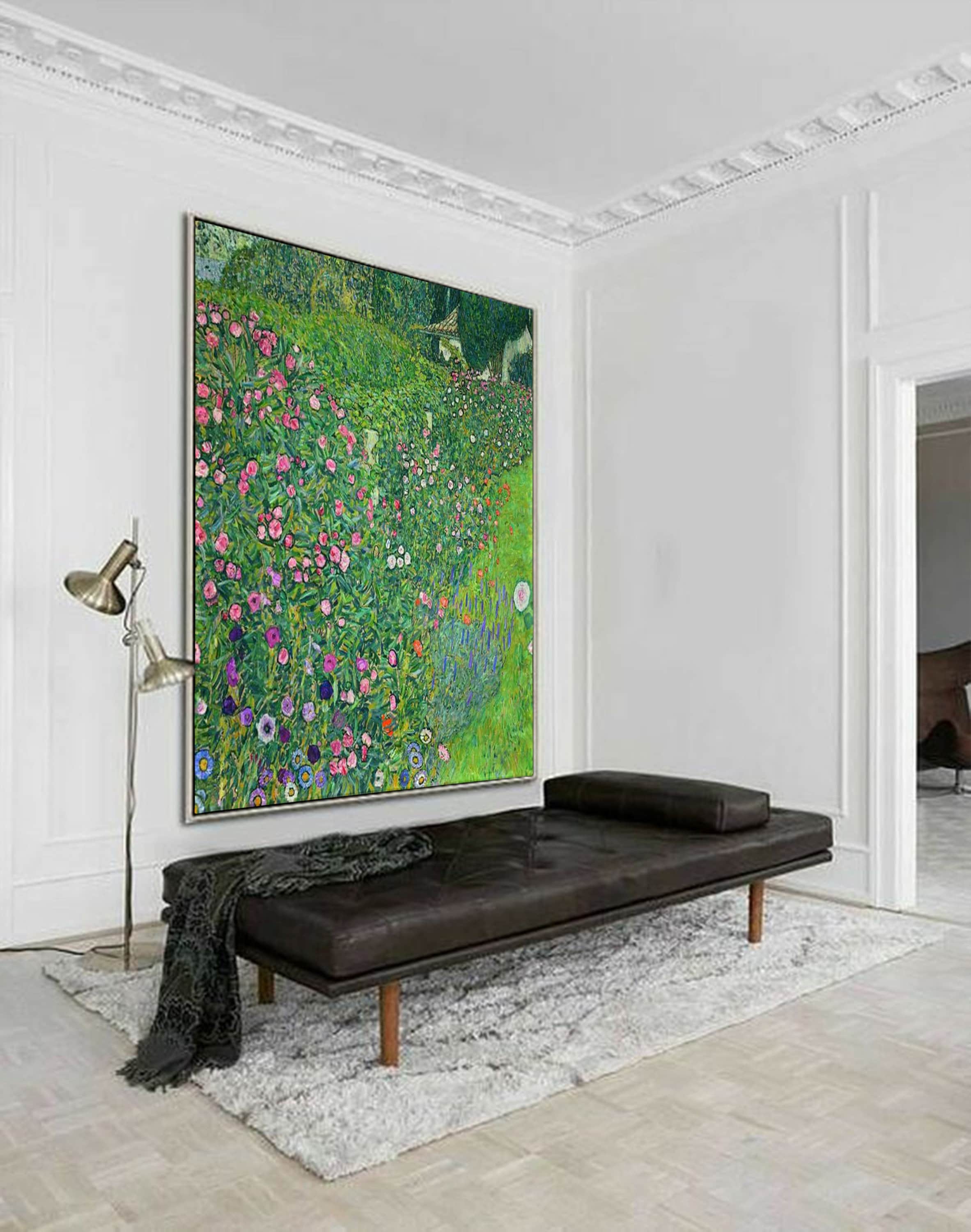 Großer grüner Garten Ölgemälde Original Blumen Abstrakte Malerei Auf Leinwand Handgemalte ...