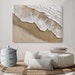 Original Beige Texture 3D Ocean Waves Painting on Canvas,wabi-sabi ...