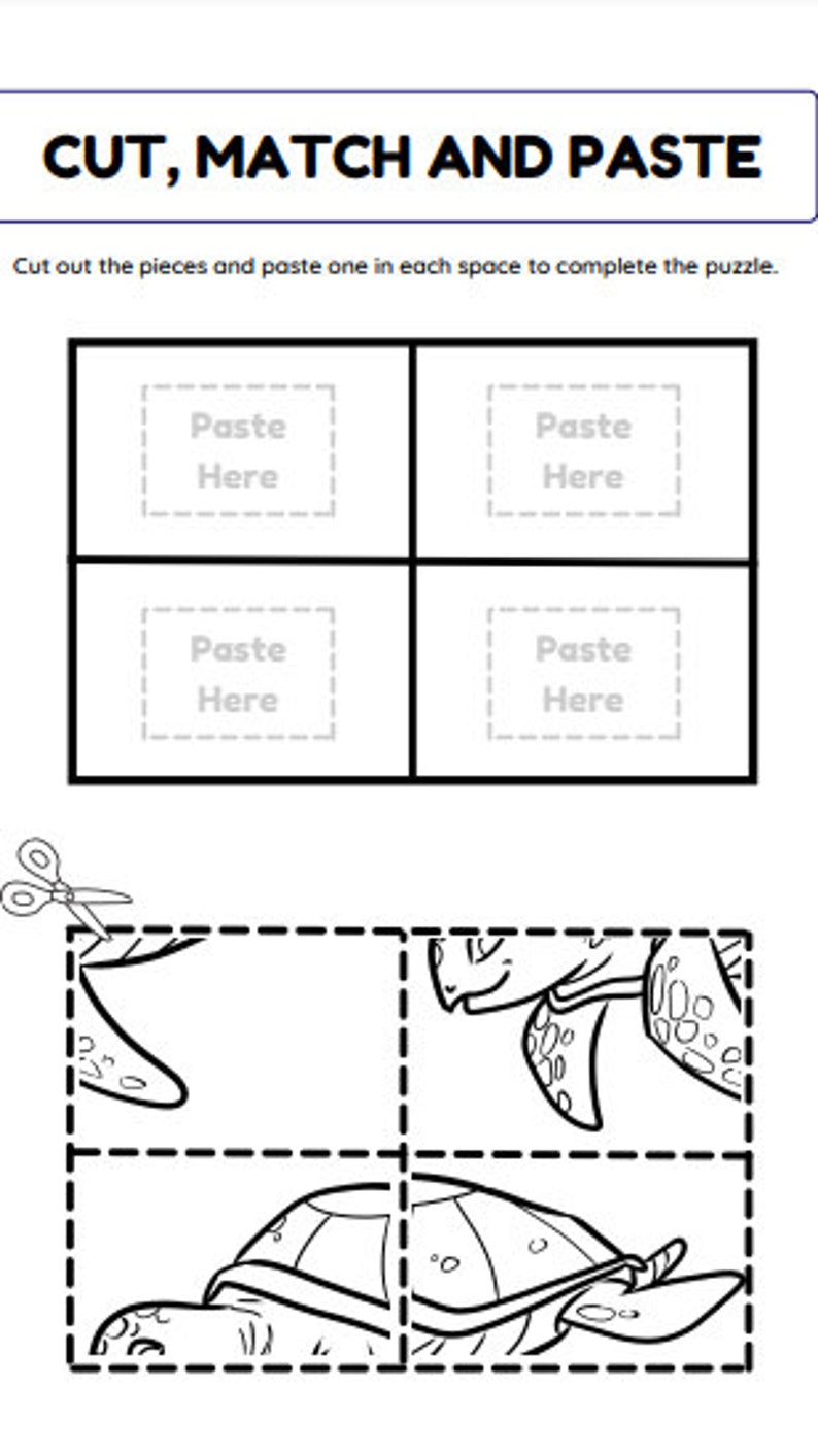 Scissors Skills Cutting Printable Activity Worksheets Kids 3 and up ...