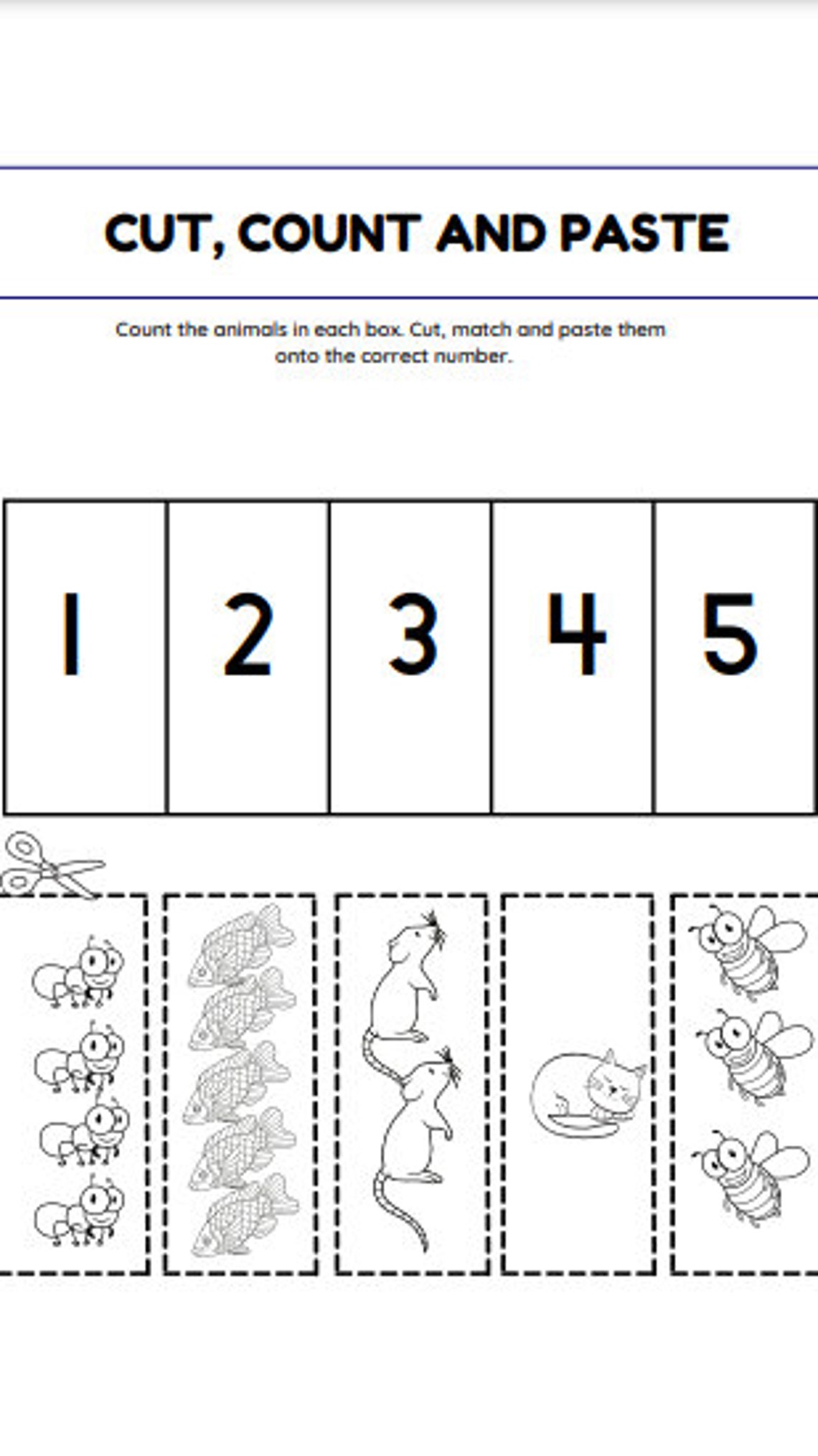 Scissors Skills Cutting Printable Activity Worksheets Kids 3 and up ...