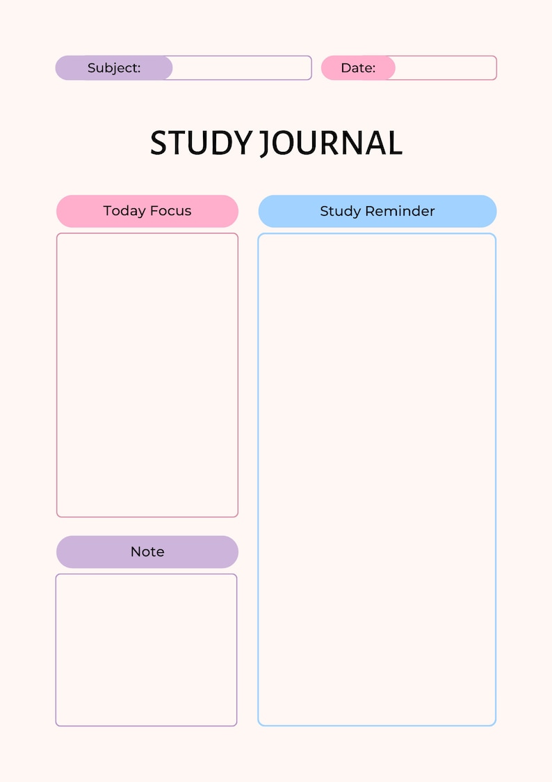 Study Planner, Printable Study Planner, Academic Planner, Students ...