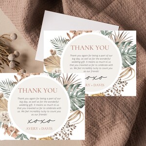 Thank You Card, Editable Thank You Card, Printable Thank You Card ...