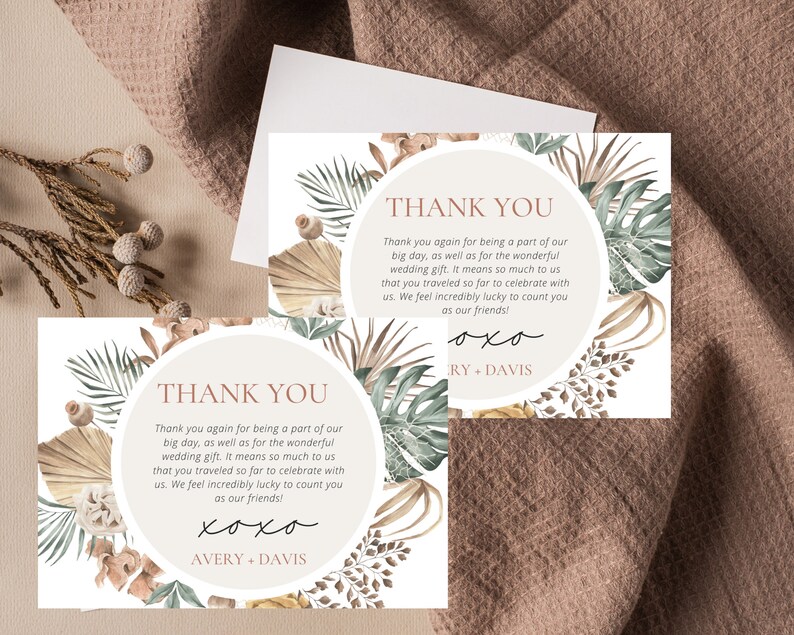 Thank You Card, Editable Thank You Card, Printable Thank You Card ...