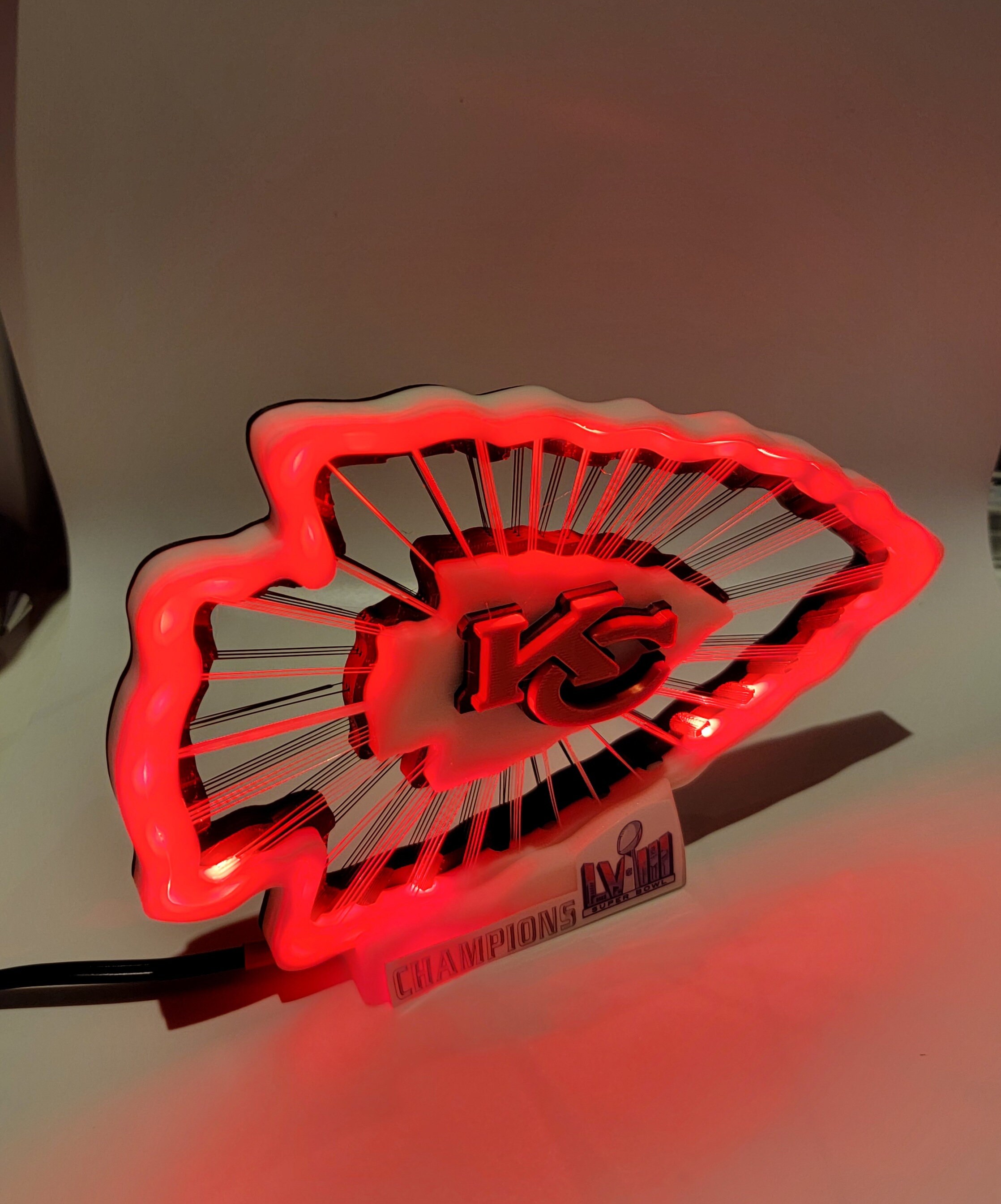 Logo Suspended / Floating Desk Decoration LED Lightbox Kansas City ...