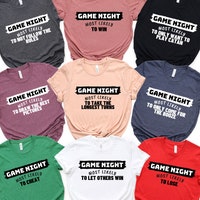 Game Night Custom Shirt, Funny Game Night Shirts, Matching Family Board ...