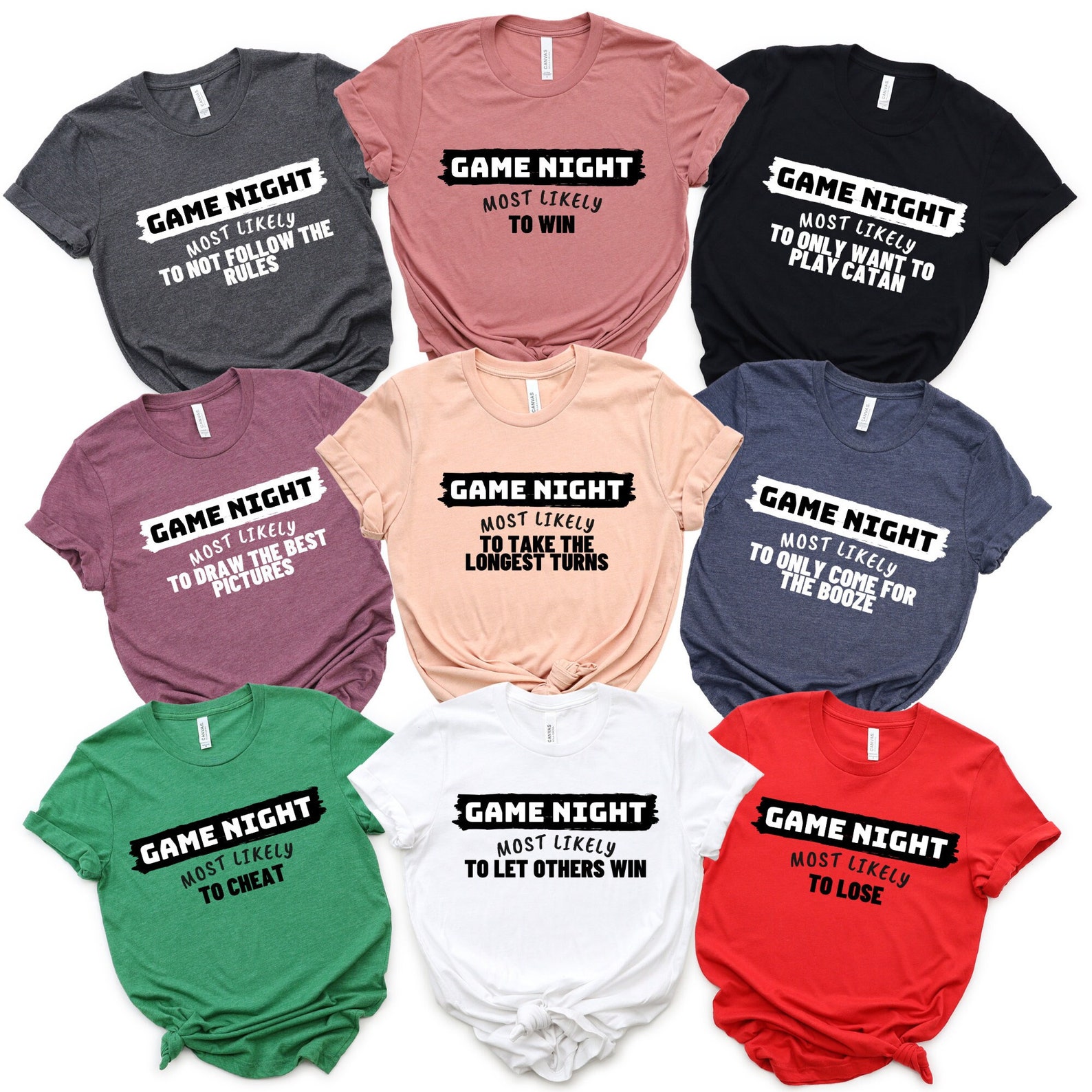 Game Night Most Likely Quotes and Custom Shirt, Game Night Group Shirts ...