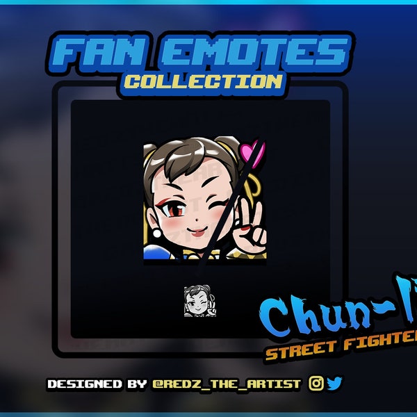 Twitch Chun Li Emote - Etsy UK