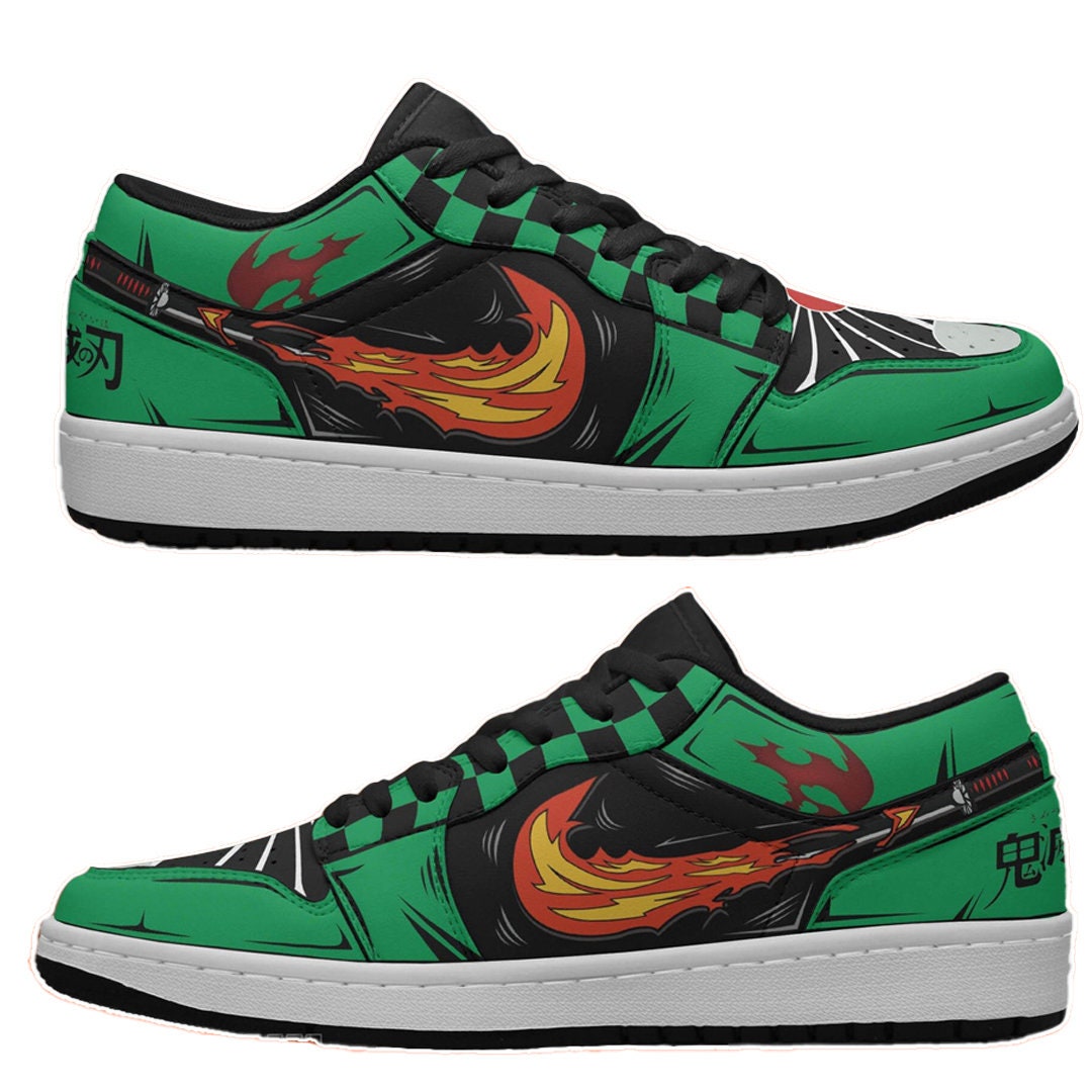 Tanjiro Kamado Sun Breathing Shoes Custom Anime Sneakers - Etsy