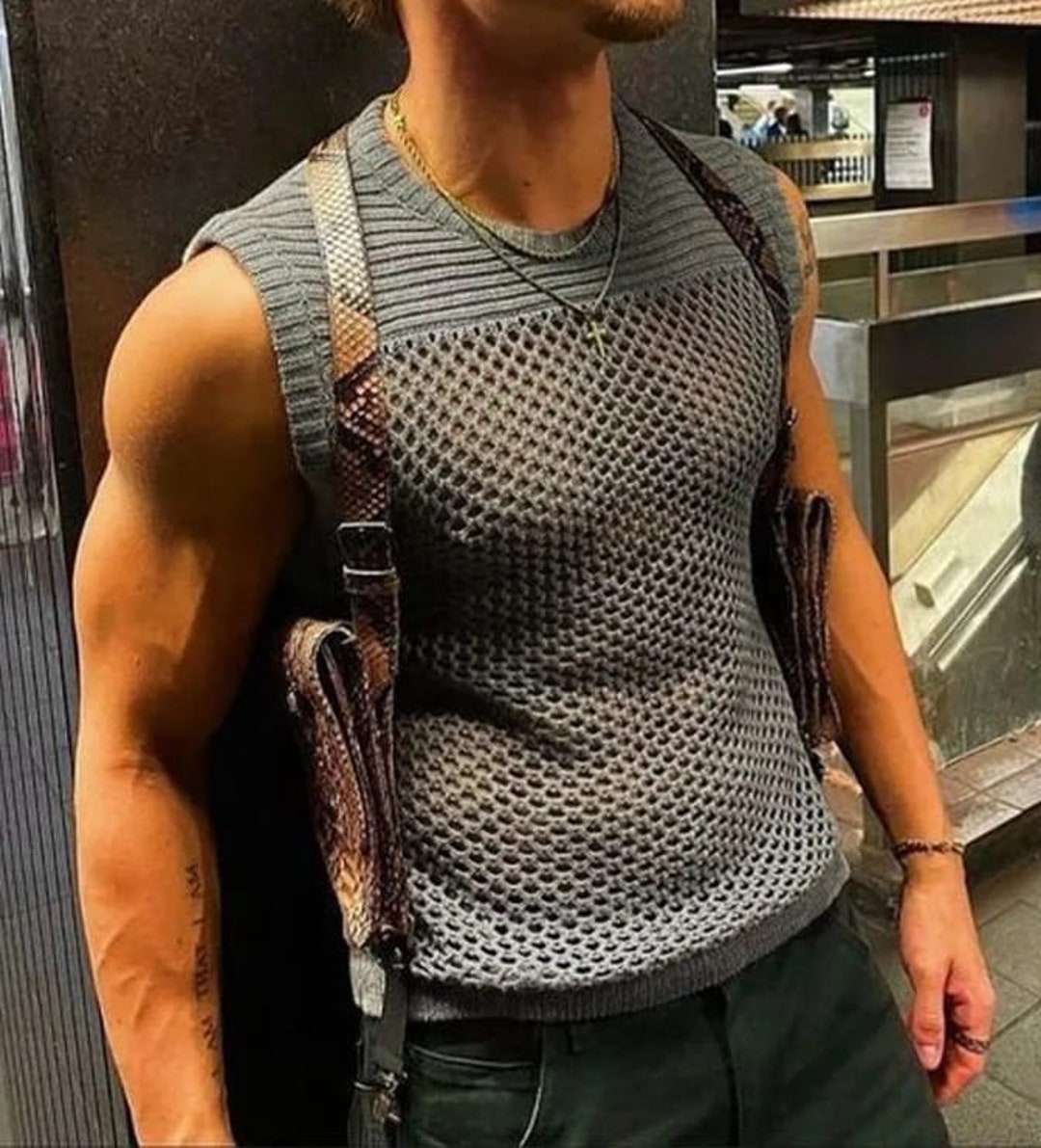 Tank Tops Mesh Patchwork Transparent Breathable O-neck - Etsy Canada