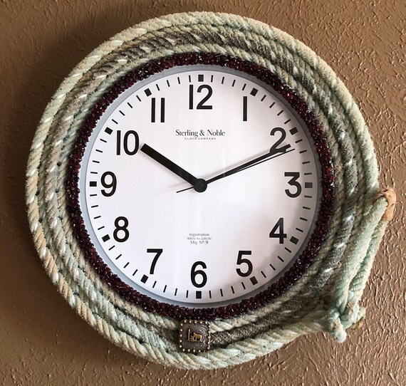Lariat Wall Clock With Natural Garnets - Etsy