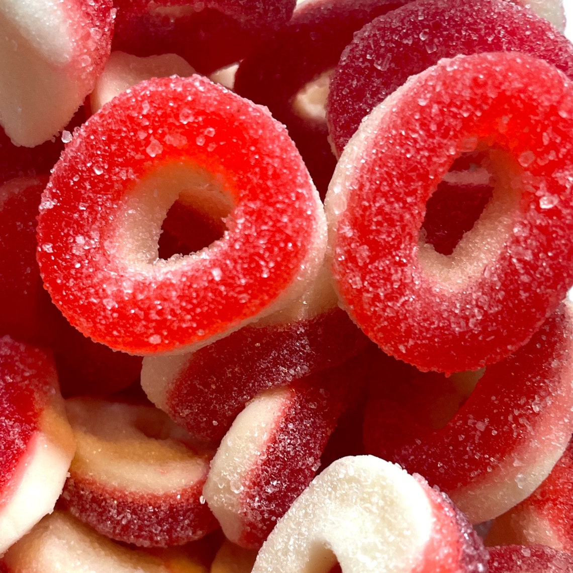 Gummy Strawberry Gummi Rings Gummy Candy UK Candy Gift Box - Etsy
