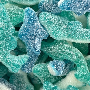 Sour Blue Gummy Sharks Gummy Candy, UK Candy, Gift Box, Sweet Treat ...