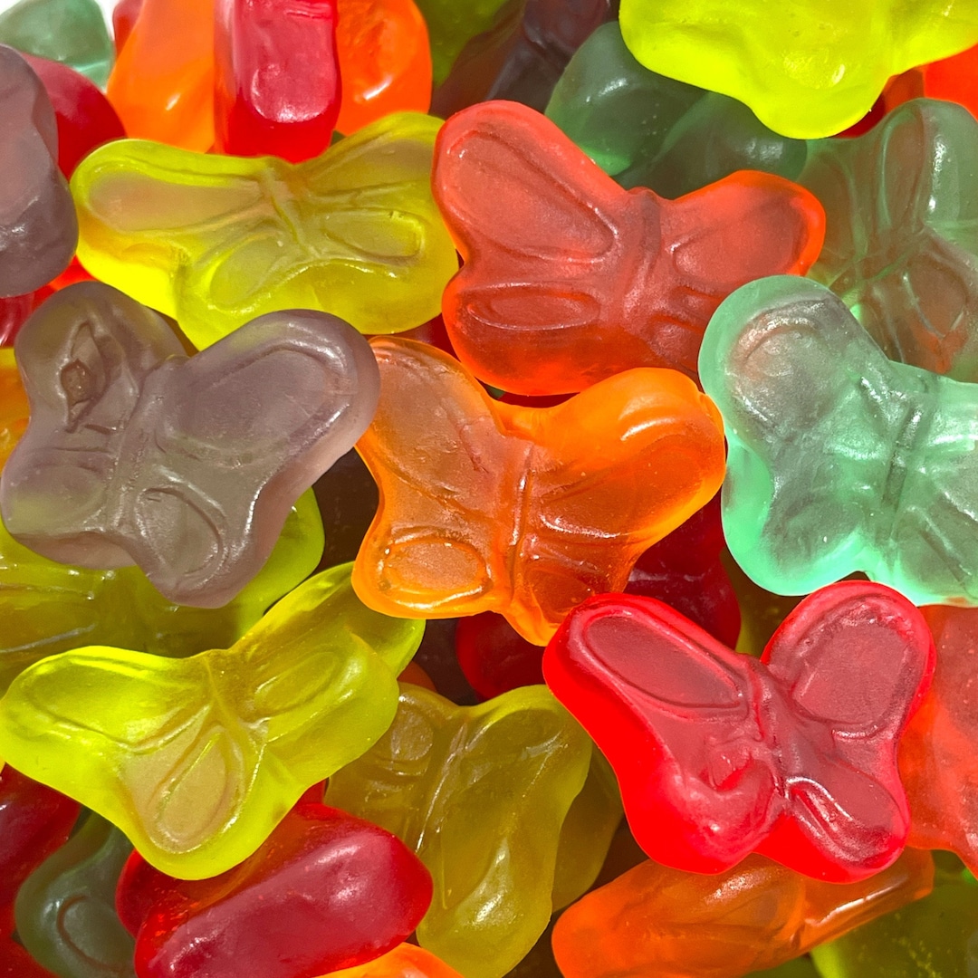 Mini Gummy Butterflies Assorted- Gummy Candy, UK Candy, Gift Box, Sweet ...