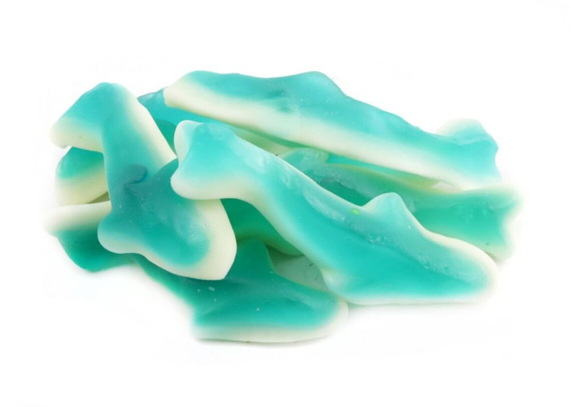 Blue Gummy Sharks Gummy Candy UK Candy Gift Box Sweet - Etsy