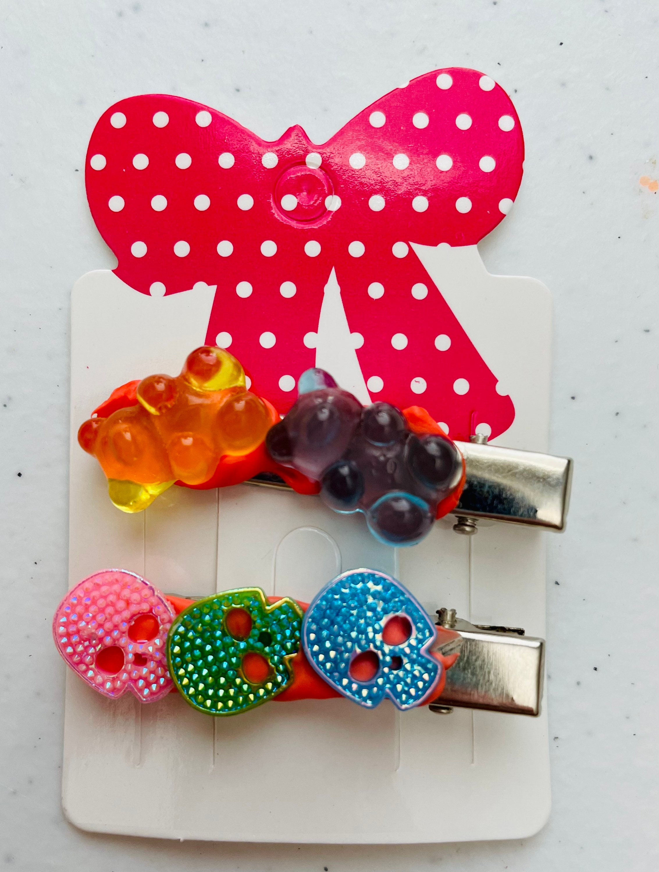 Fun Hair Clips 2 Pack With Fun Charms - Etsy