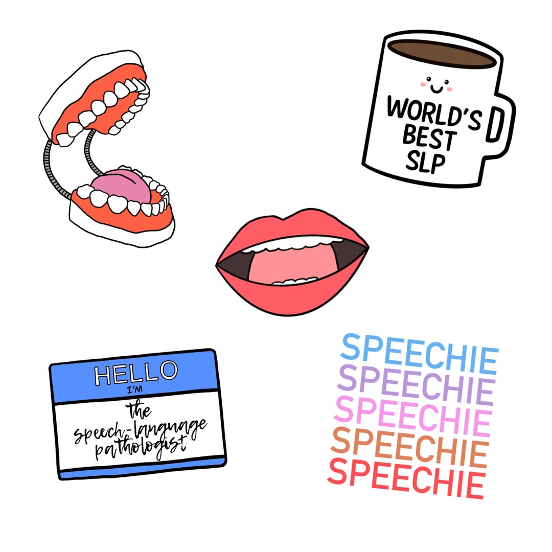 SLP - Sticker Pack #1 | SLP | Speech Therapy | Speech Language ...
