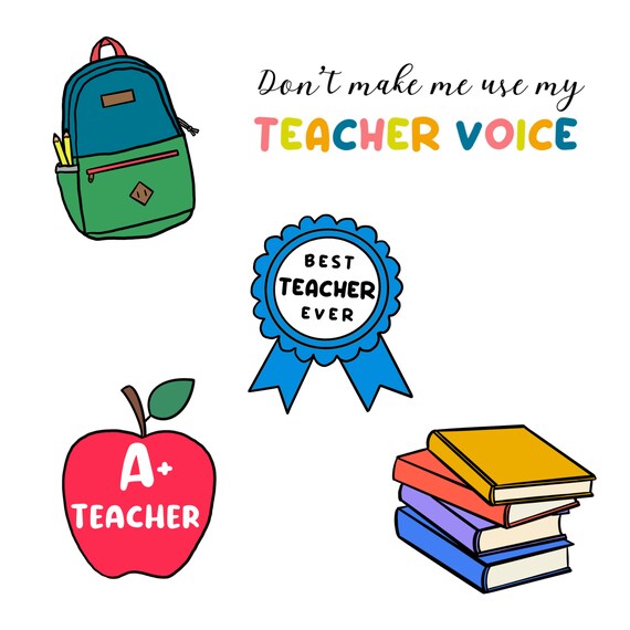 Teacher Sticker Pack 1 Teacher Stickers Teach School - Etsy