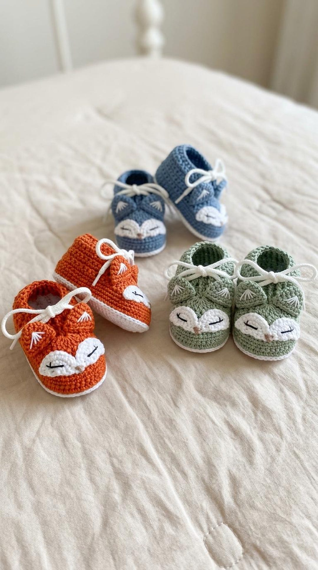 Crochet Baby Booties Pattern PDF, Fox Baby Shoes Crochet, Cute Animal ...