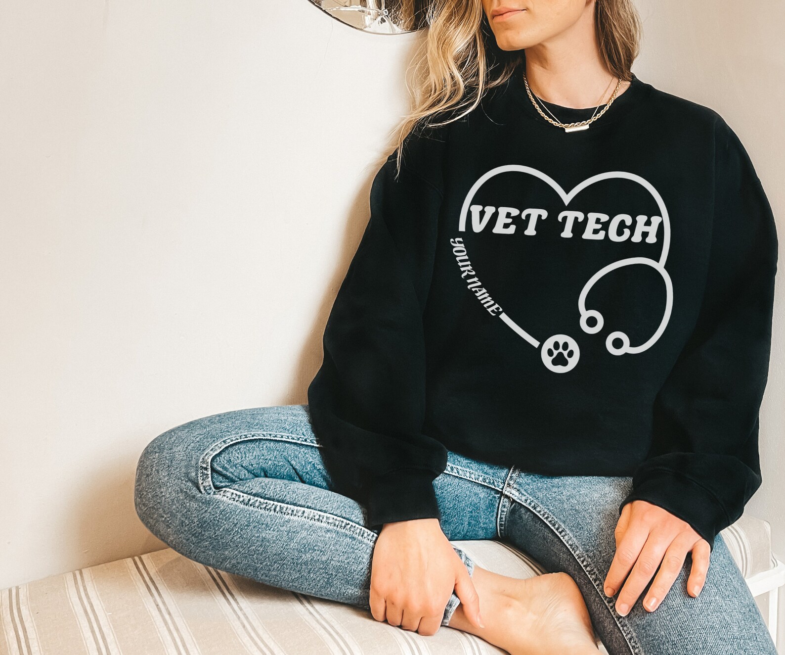 Custom Vet Tech Sweater Animal Nurse Sweater Vet Nurse - Etsy