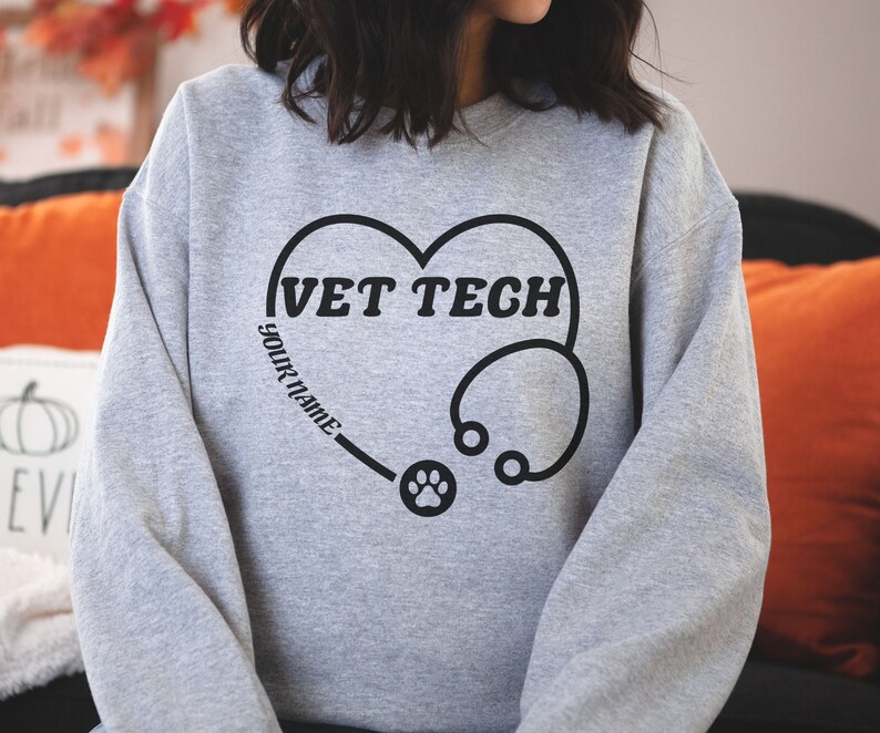 Custom Vet Tech Sweater Animal Nurse Sweater Vet Nurse - Etsy