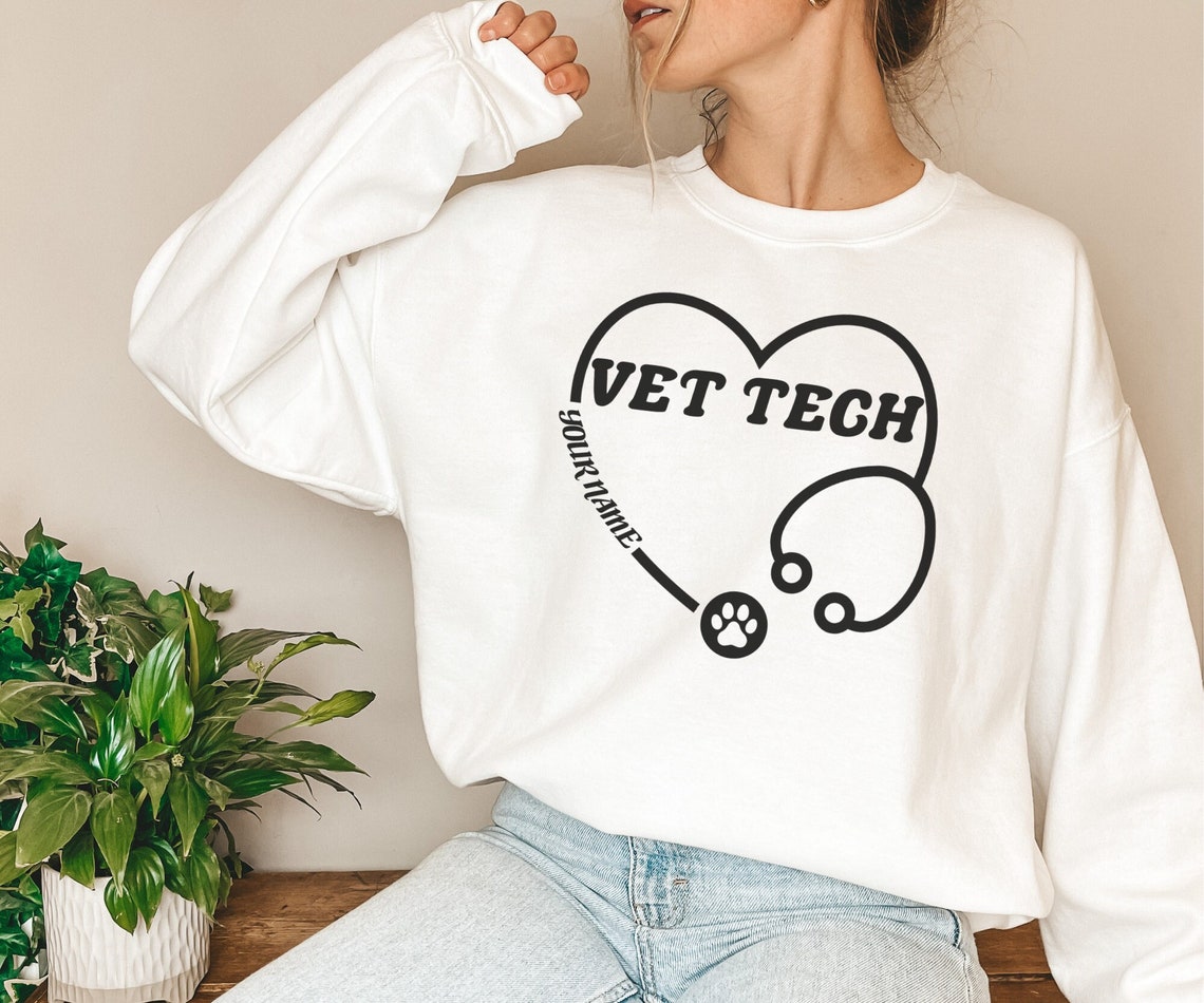 Custom Vet Tech Sweater Animal Nurse Sweater Vet Nurse - Etsy