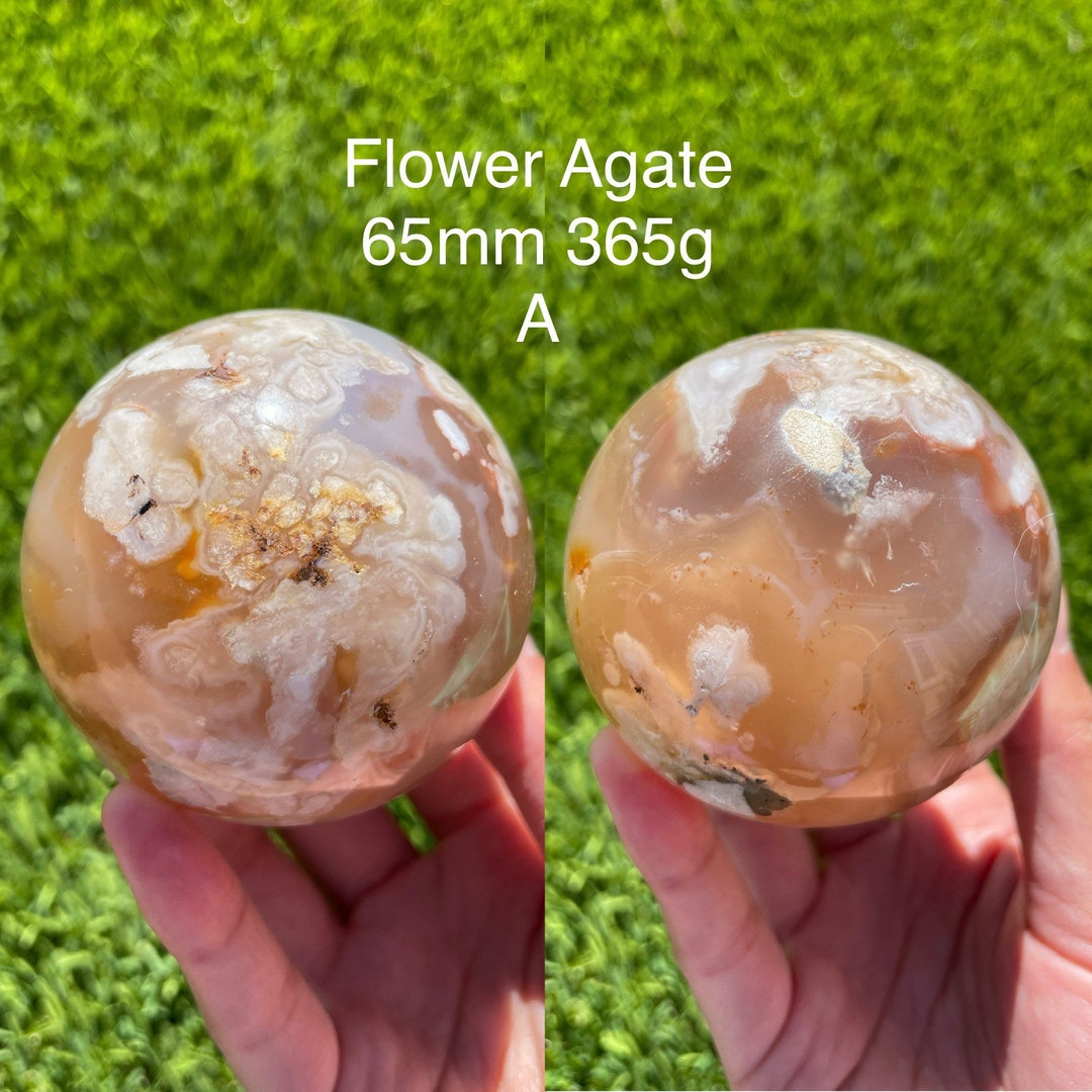 Flower Agate Sphere Ball Orb to Choose From US Seller - Etsy