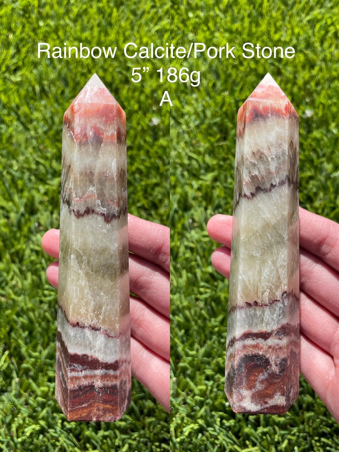 Rainbow Calcite Pork Stone Dali Jasper Tower Obelisk Point to Choose US ...