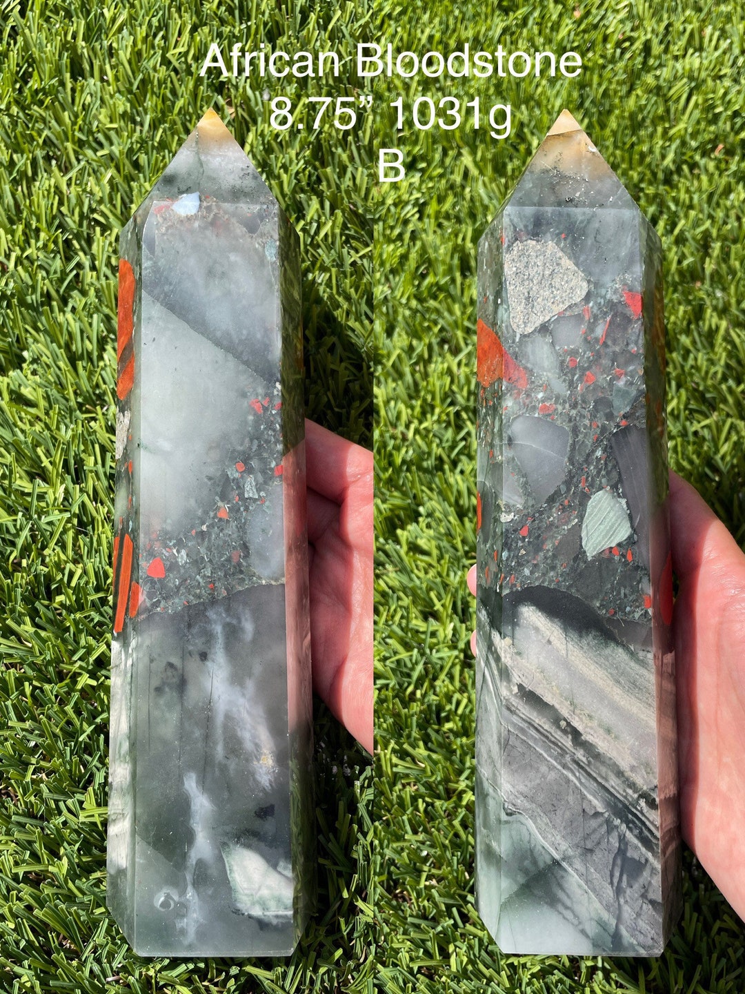African Bloodstone Tower Point Obelisk Dragon to Choose From US Seller ...