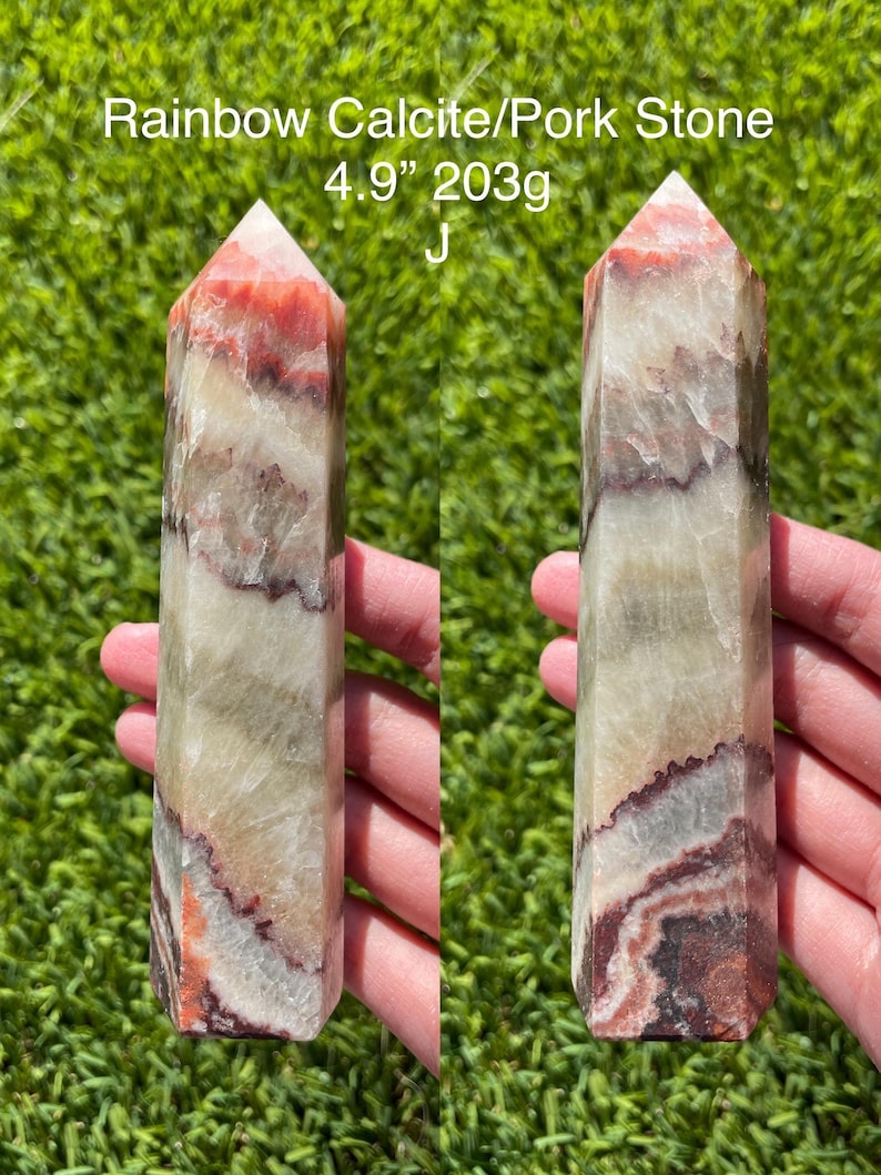Rainbow Calcite Pork Stone Dali Jasper Tower Obelisk Point to Choose US ...