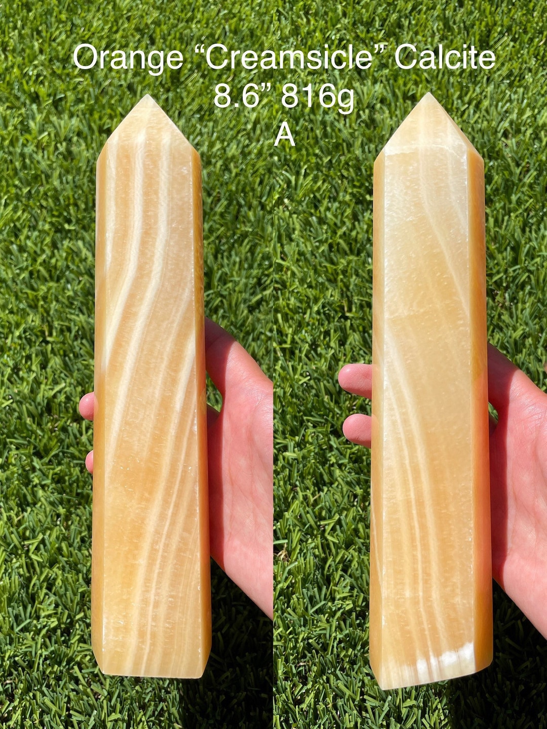 Orange Calcite Creamsicle Sunset Tower Obelisk Point US Seller FREE ...