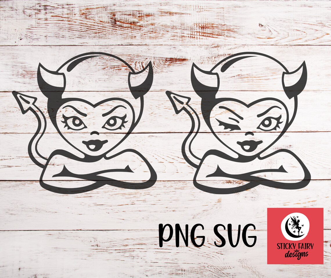 Devil Girl SVG PNG, Devil Woman Design, Files for Cutting Machines ...