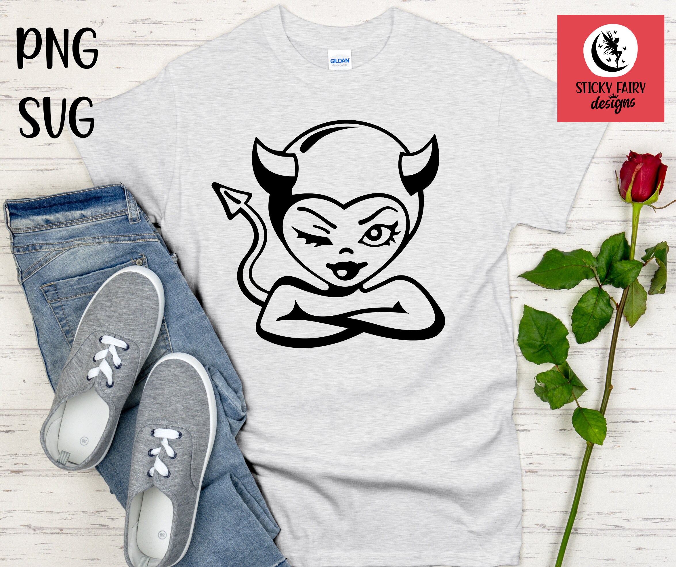 Devil Girl SVG PNG, Devil Woman Design, Files for Cutting Machines ...