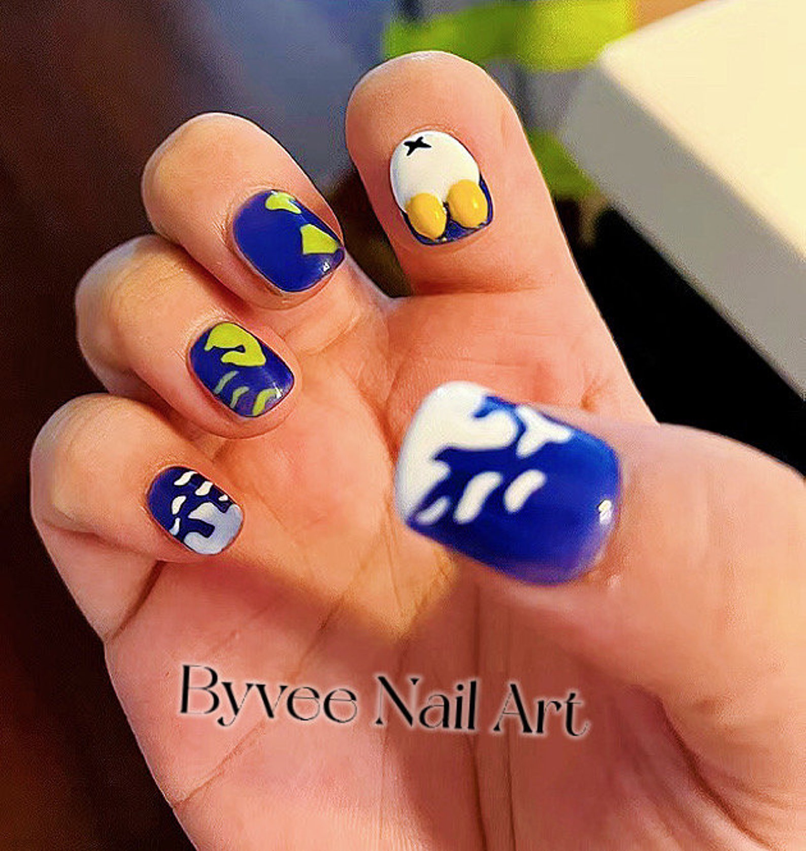 Personalized 3D Ducky and Frog Ocean Blue Sandy Clear Blue Cute Round ...
